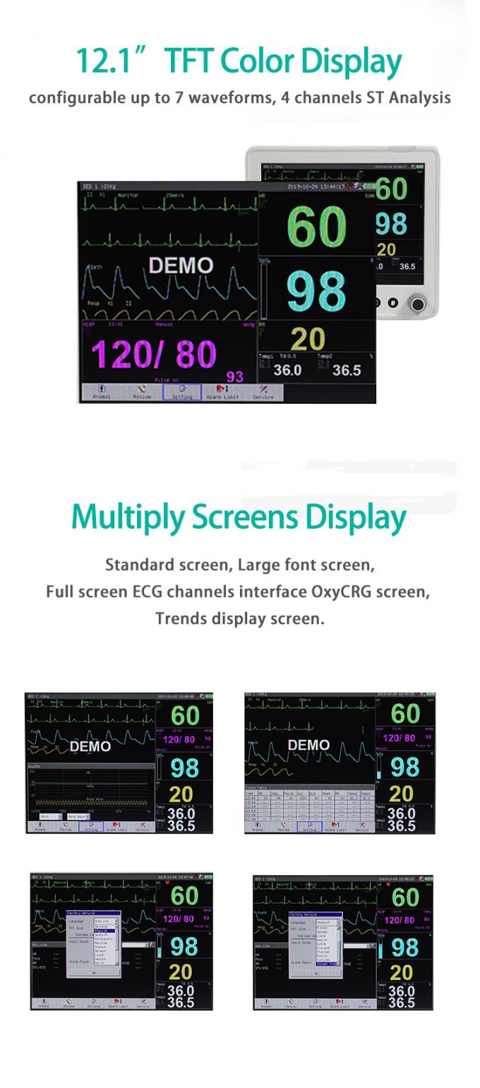 First Aid Patient Vital Signs Monitor Anti Jamming Analog Output