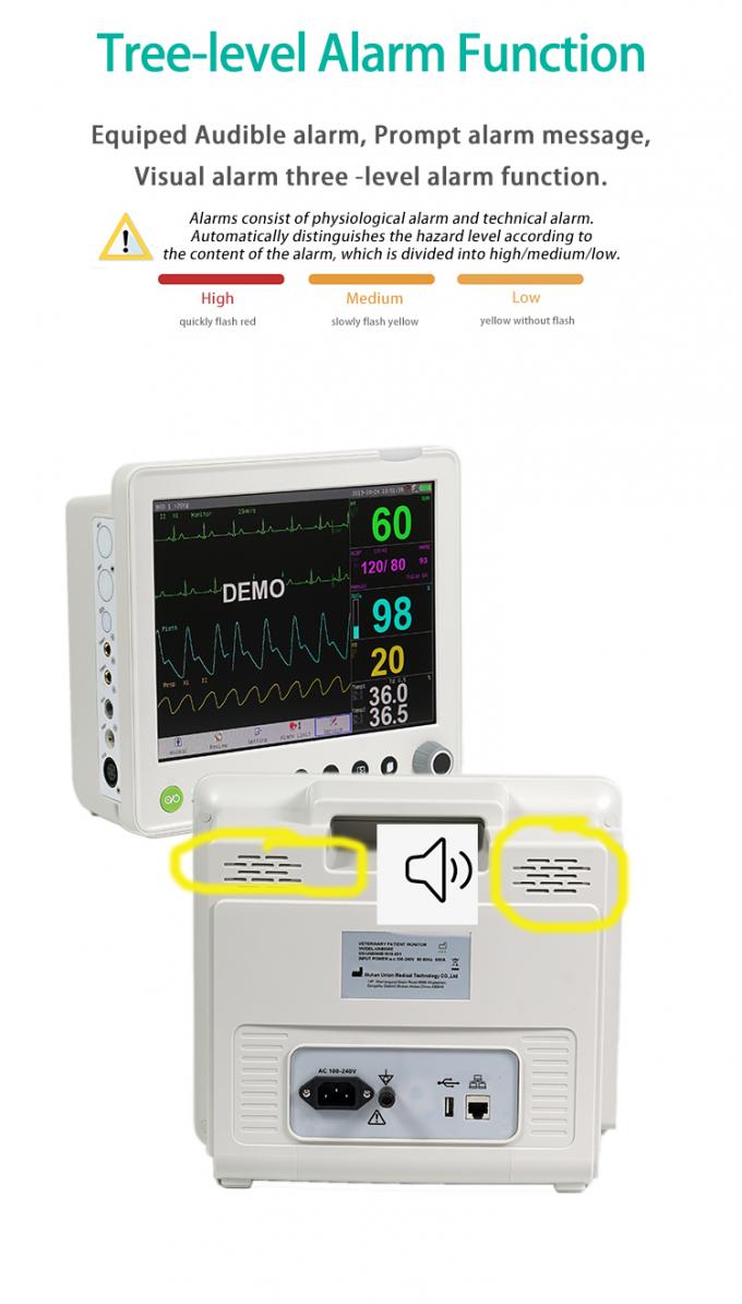 First Aid Patient Vital Signs Monitor Anti Jamming Analog Output